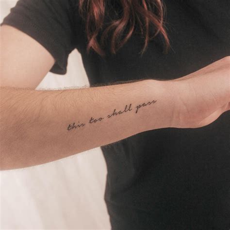 This Too Shall Pass Temporary Tattoo Set Of 3 Etsy