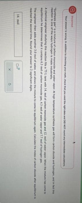 Solved Incorrect Your answer is wrong. In addition to | Chegg.com