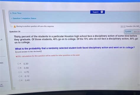 solved support show timer question completion status sa l