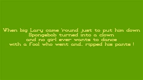 Spongebob Squarepants Ripped Pants With Lyrics Youtube