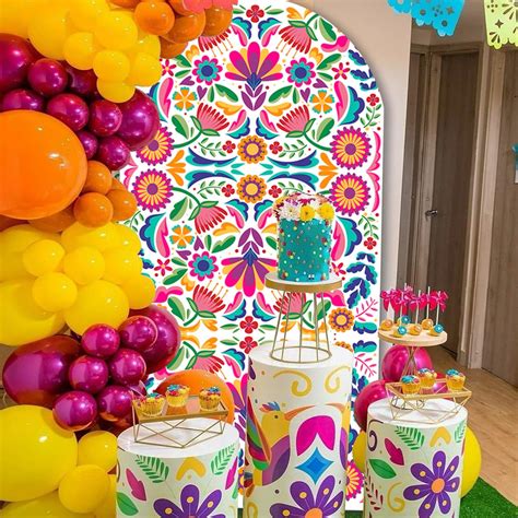 Double Sided Arch Cover Mexican Fiesta Arch Backdrop Cover 33x65ft