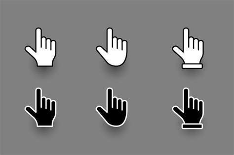 Windows Hand Pointer Icon Classical Pixel Cursors Photoshop Toolbar