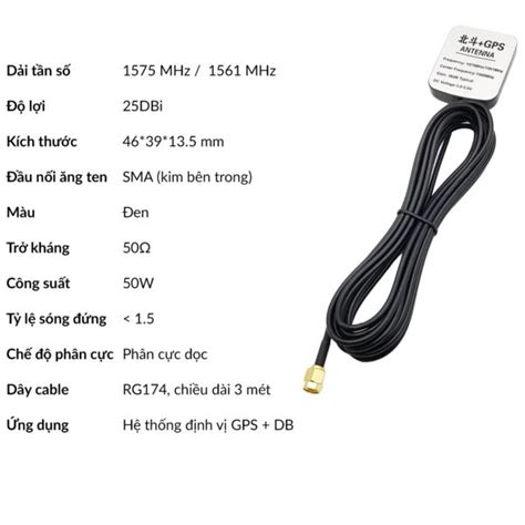 Anten định Vị Gps Bd 25dbi đầu Ra Sma Nshop