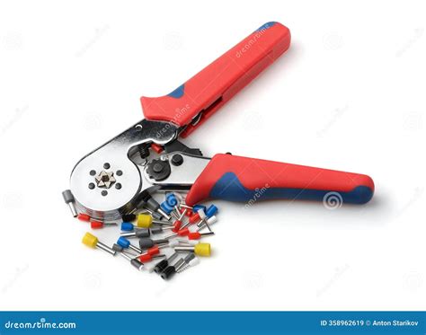 Crimping Tool With Connector Jack Isolated On White Stock Image 42631741