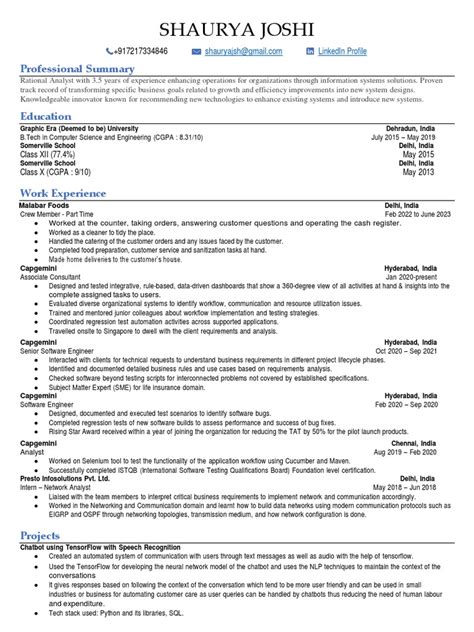 Shaurya Joshi Resume Updated Pdf Computer Network Software
