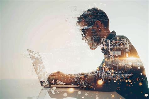 Data Scientist Working With Modern Technology Premium Photo