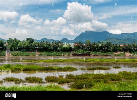 Beautiful Panoramic View Of Luang Prabang On The Banks Of The Mekong