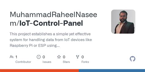 Github Muhammadraheelnaseem Iot Control Panel