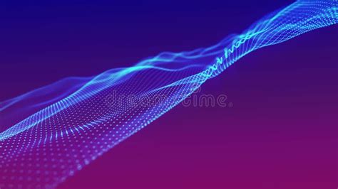 Abstract Background With A Dynamic Wave Futuristic Wave With Dots Big Data Concept Abstract