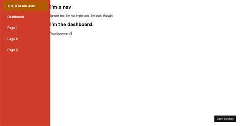 React Sidebar Navigation Codesandbox