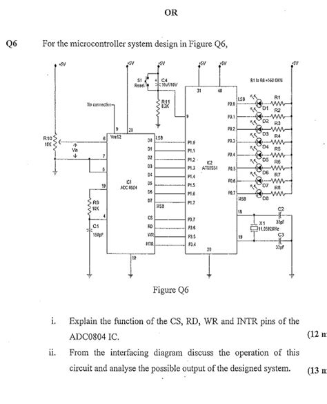 Solved For The Microcontroller System Design In Figure Q6