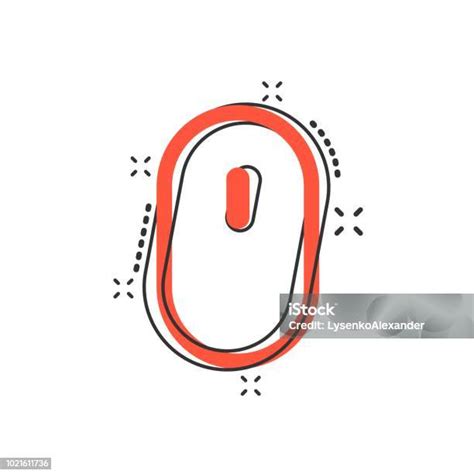 Ikon Mouse Komputer Kartun Vektor Dalam Gaya Komik Gambar Ilustrasi Tanda Kursor Komputer Konsep
