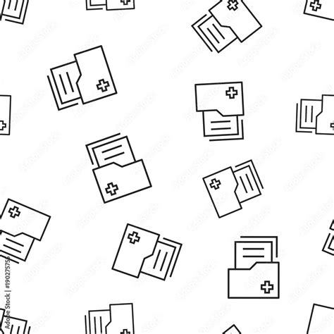 Document Folder Portfolio Seamless Pattern Background Business Concept Vector Illustration