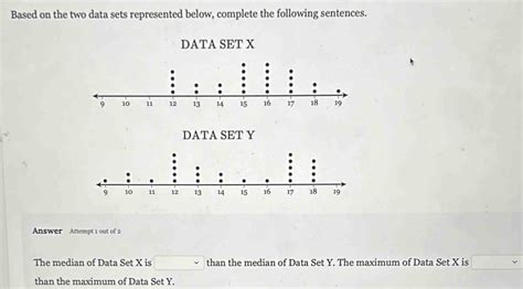solved based on the two data sets represented below complete the