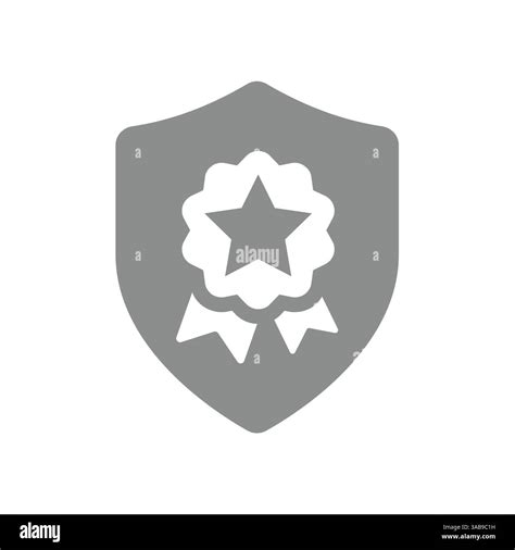 Shield With Star Ribbon Award Badge Quality Assurance And Warranty