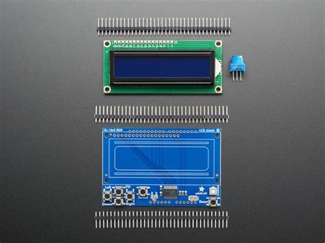 LCD Shield Kit W X Character Display Only Pins Used BLUE AND WHITE ID