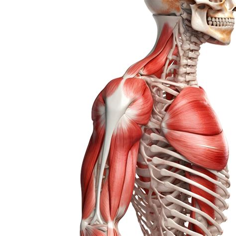 Detalhe Da Anatomia Humana Da Estrutura óssea Do Músculo Do Ombro