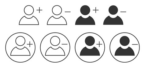 Add Delete User Icon New And Remove Account Symbol Sign App Button Vector Vector