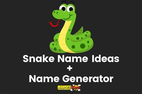 230+ Slithery Snake Names With Meaning & Generator - Namesboom.com