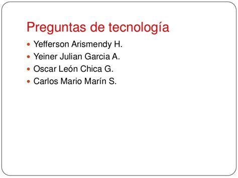 Preguntas De Tecnología