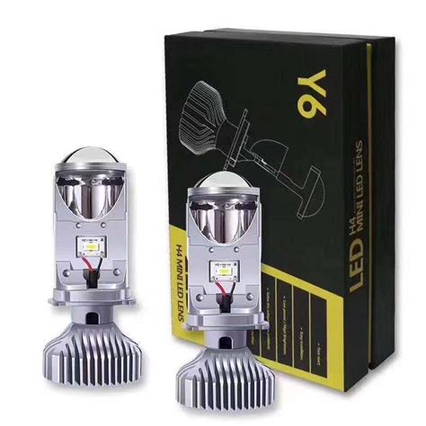 High Quality S2PCS Y6 LED Headlight H4 Bulbs Dual Headlight Kit Mini D8 ...