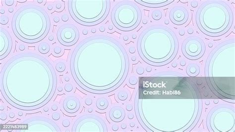 장난기 넘치는 파스텔 핑크와 민트 그린 배경에 다양한 크기의 동심원이 겹겹이 쌓여 거품 패턴을 만듭니다 0명에 대한 스톡 벡터 아트 및 기타 이미지 Istock