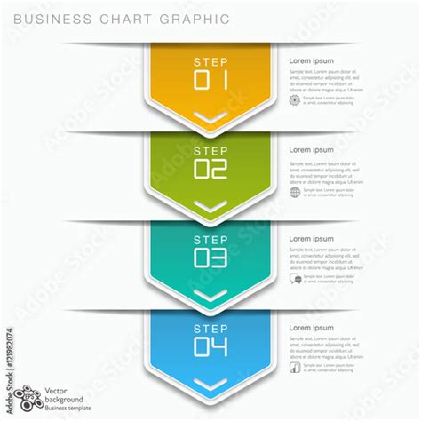 Flow Chart 4 Step Process Vector Graphic Buy This Stock Vector And Explore Similar Vectors