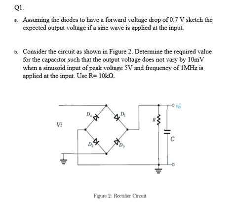 Solved Q A Assuming The Diodes To Have A Forward Voltage Chegg