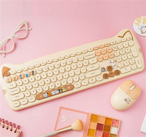 Bàn Phím Kèm Chuột Tai Mèo Mimi Plus Meeko