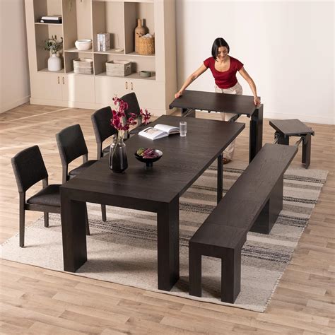 Transformer Table Solid Wood Extendable Dining Table