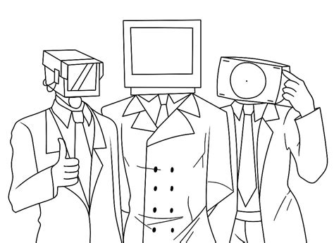 Characters In Skibidi Toilet Coloring Page Download Print Or Color Online For Free