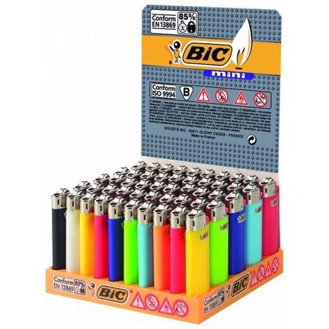 Bic Mini J25 Accendini Mini Colorati Box Da 50