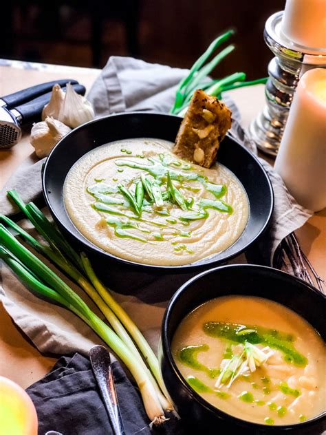 Roasted Parsnip Soup And Herb Oil Open Plate Anthropology