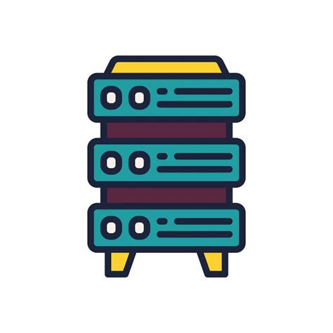 Server Icon Vector Filled Color Icon For Your Website Mobile