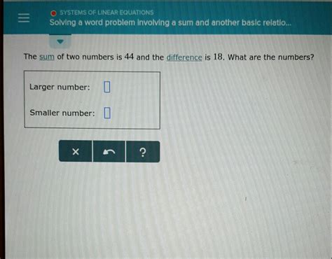 Solved O SYSTEMS OF LINEAR EQUATIONS Solving A Word Problem Chegg