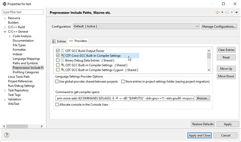 creating and configuring a project in eclipse distortos
