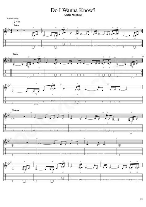 Artic Monkeys Do I Wanna Know Learn To Play On Guitar Guitar Tabs Guitar Playguitar