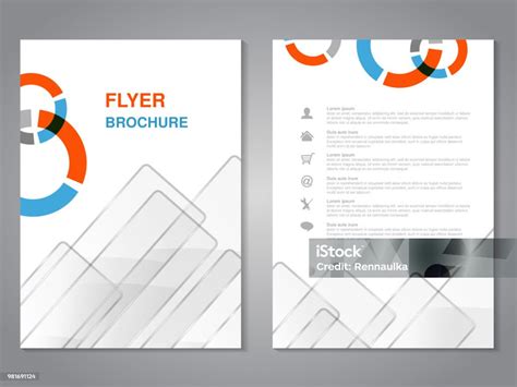 벡터 현대 브로셔 간단한 유리 추상 전단지 디자인 제곱 레이아웃 템플릿입니다 A4 크기에 대 한 가로 세로 비율입니다 블루 오렌지 회색 및 흰색 색상의 포스터 잡지