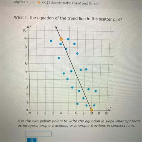 Write The Equation Of A Line Best Fit In Slope Intercept Form