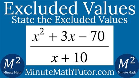 State The Excluded Values For X23x 70x10 Youtube