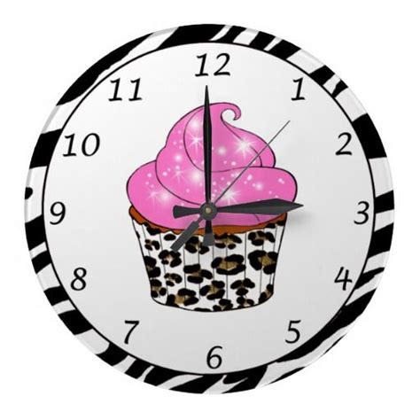 Cupcake Wall Clock Zazzle Clock Wall Clock Clip Art Borders