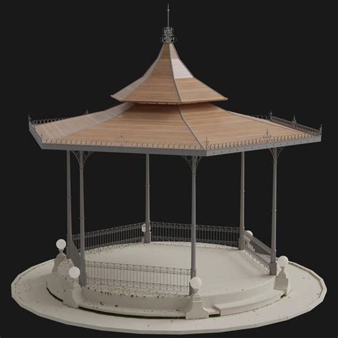 Gazebo 3d Model For Unreal Engine And Blender3d