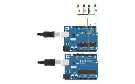 Circuit Design Komunikasi Uart Tinkercad