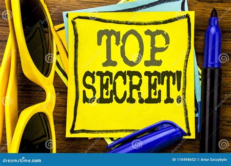 Hand Writing Text Caption Inspiration Showing Top Secret Business Concept For Military Top