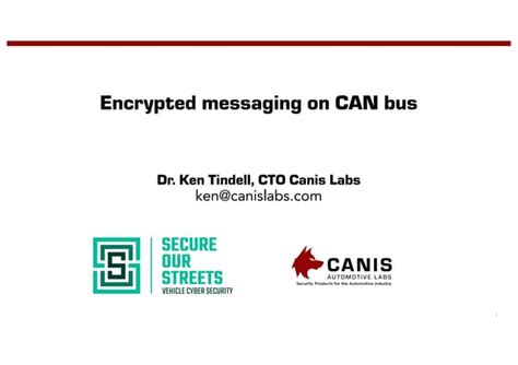Asrg Sos 2022 Encrypted Messaging On Can Bus Ppt