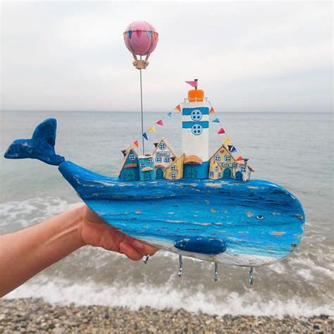 Ключница Сказочный кит дрифтвуд арт купить онлайн на Ярмарке Мастеров Qquceru Ключницы