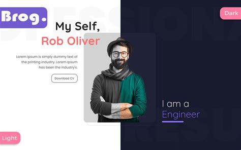 Brog Personal Portfolio Html Template Website Template Personal