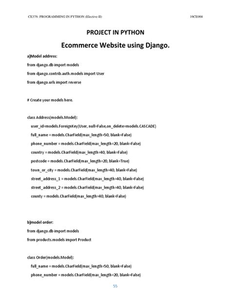 ecommerce website using django project in python pdf world wide