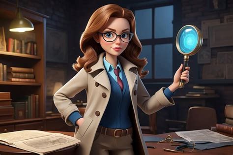 Premium Photo Unraveling Mysteries Dynamic Detective Danielle