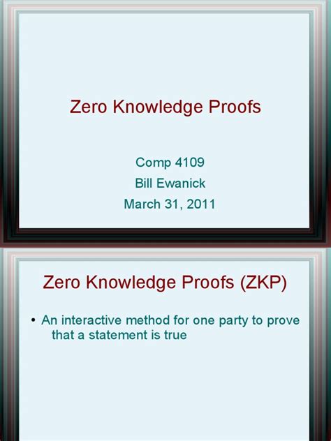 Zkp Seminar Pdf Applied Mathematics Cryptography